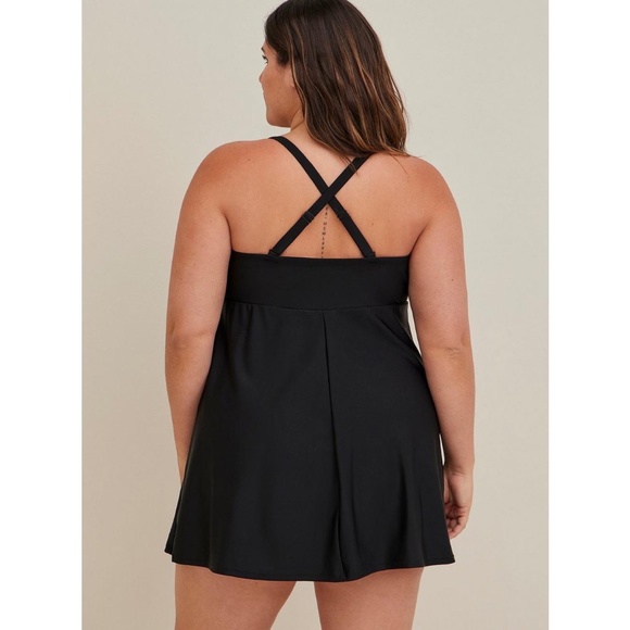 torrid | Swim | Nwt Torrid Convertible Strap Wireless Black Swim Dress ...